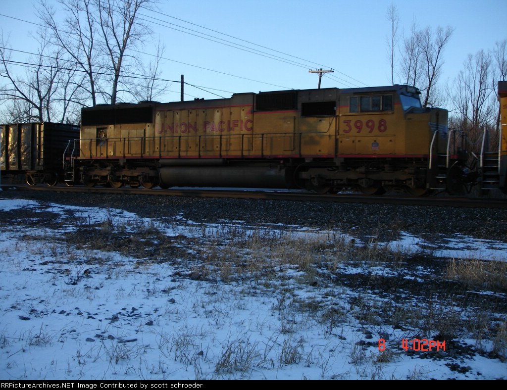 UP 39=8 runs cab forward EB on the #2 Track